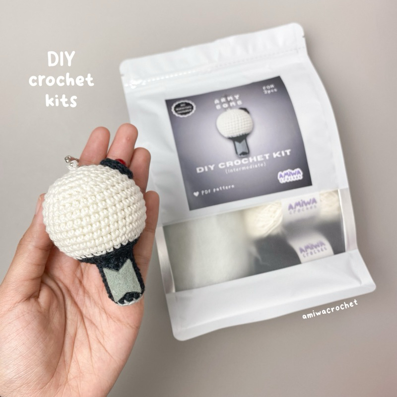 Jual [MENENGAH] DIY Crochet Kit BTS Army Bomb by Amiwa Crochet- paket ...