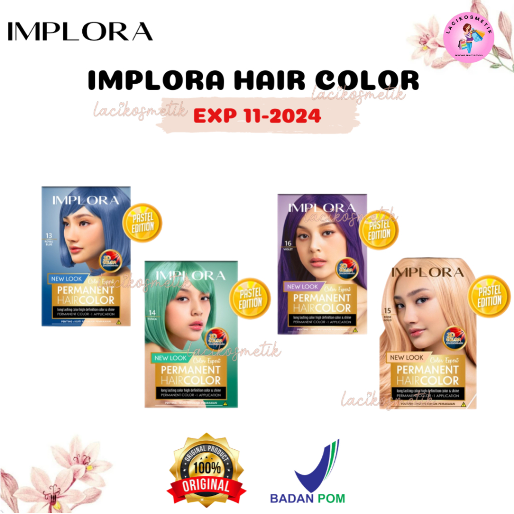 Jual *LACIKOSME* IMPLORA NEW LOOK PERMANENT HAIR COLOR - IMPLORA CAT ...