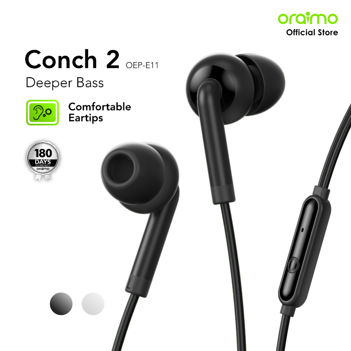 Jual oraimo Headset Conch 2 OEP-E11 Kabel Earphone In-Ear Bass ...