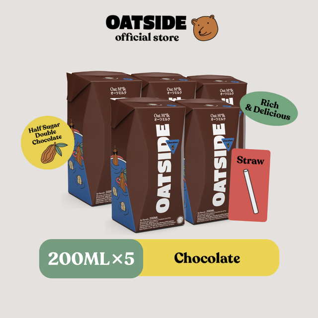 Jual OATSIDE Oat Milk Chocolate Straw (Kemasan dengan Sedotan) 200ml x ...