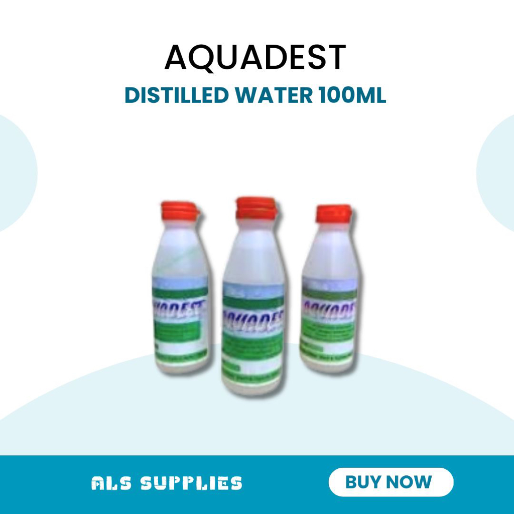 Jual Cairan Steril Aquades P3k / Aquadest Distilled Water 100 ML ...