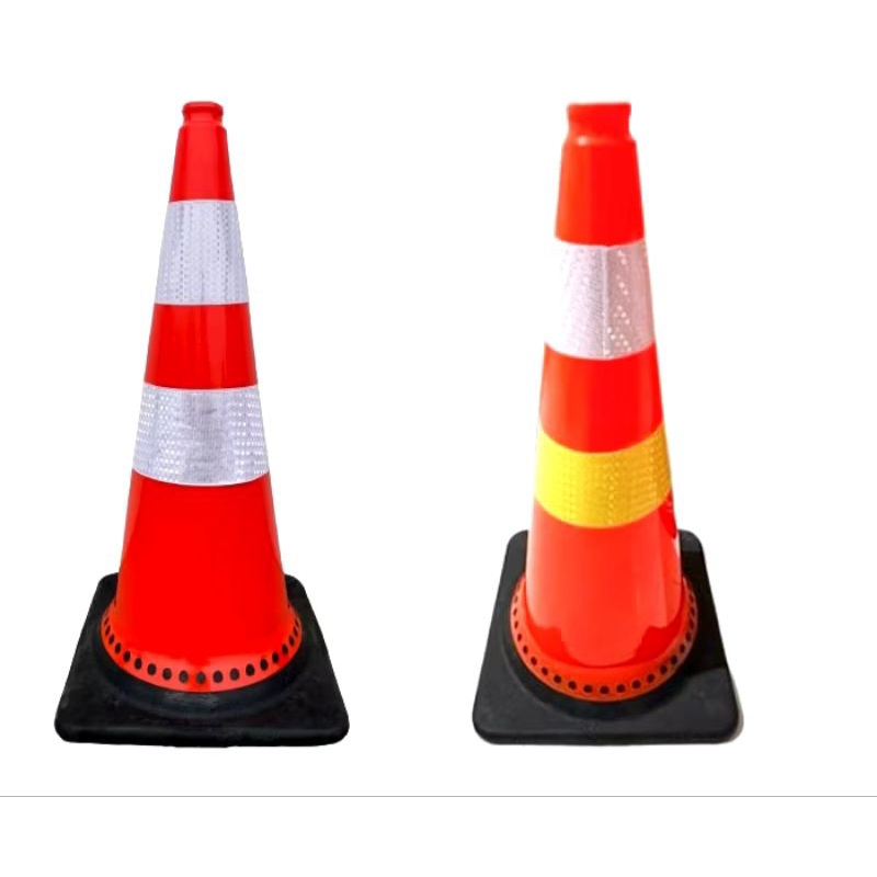 Jual Traffic Cone Rubber 75cm / Kerucut Lalu Lintas Karet Base Hitam 75cm | Shopee Indonesia