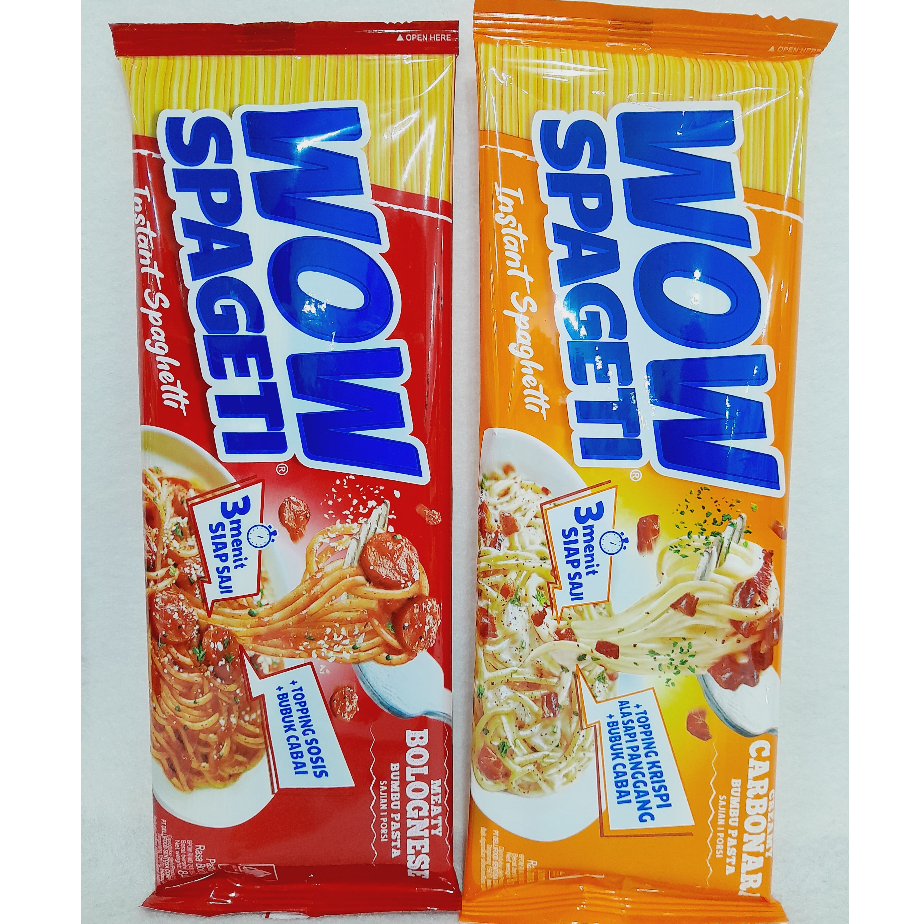 Jual [HALAL] WOW Spageti Meaty Bolognese / Creamy Carbonara 84gr Instant Spagethi Siap Saji ...