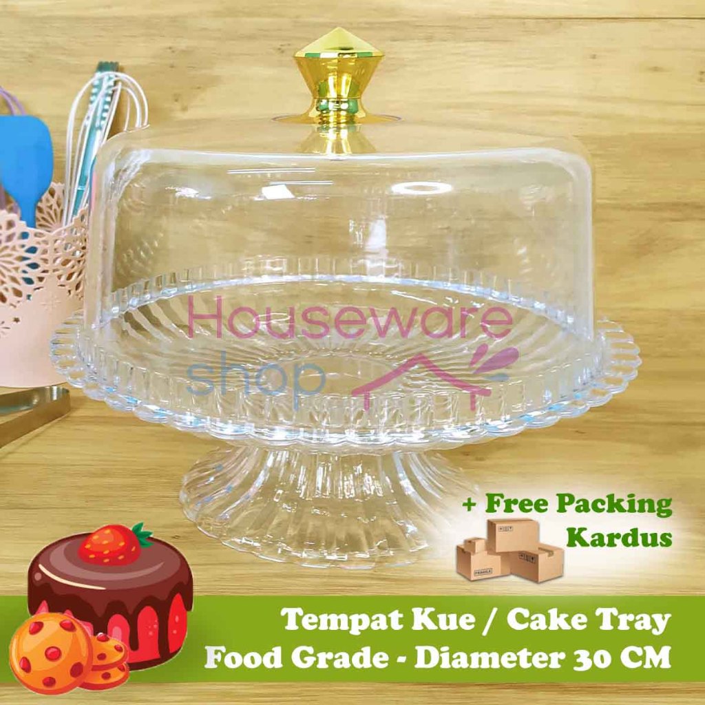 Jual Tempat Kue Golden Sunkist / Tempat Bolu Kue Tart Acrylik TK146 ...