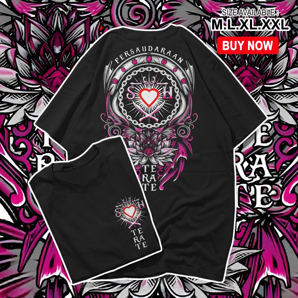 Jual KAOS PENCAK SILAT PSHT TERATE BUNGA UNGU KEREN | Shopee Indonesia
