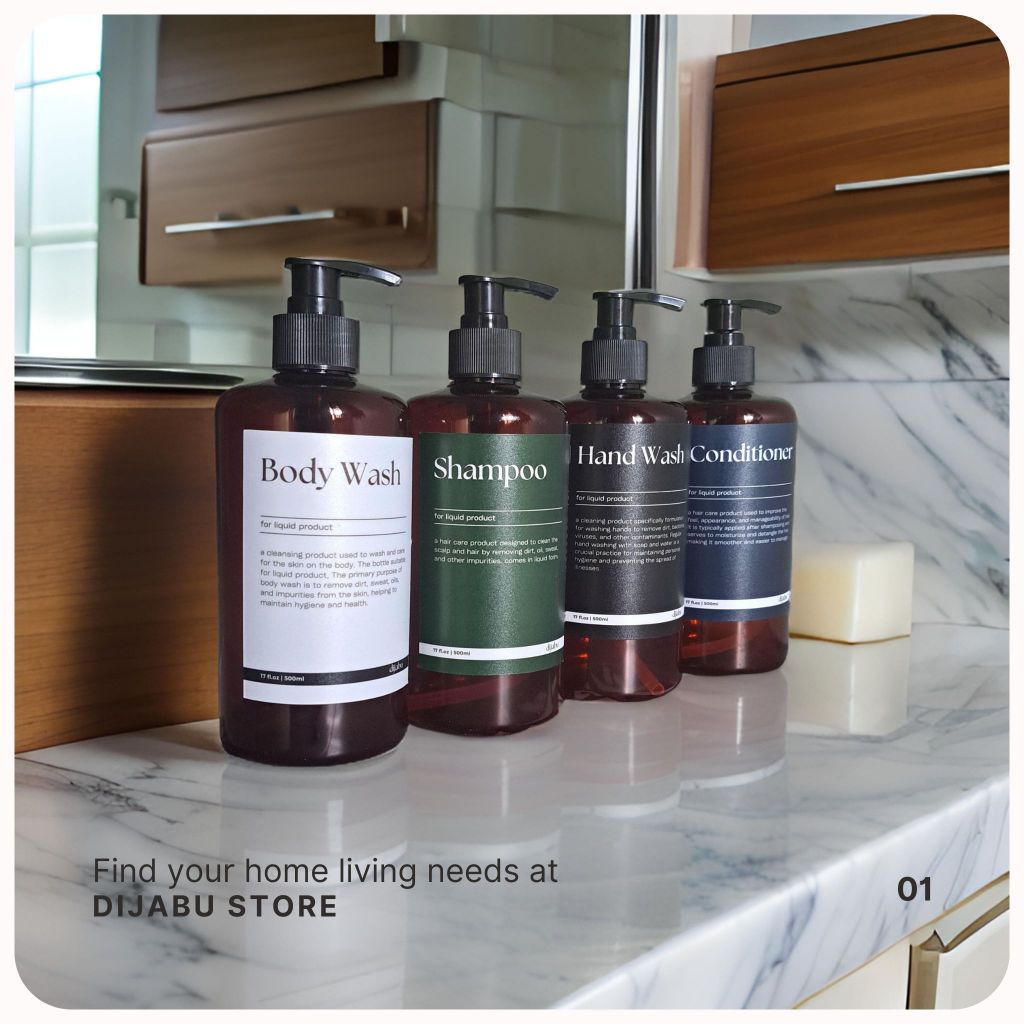 Jual Botol Sabun Refill Minimalis Estetik Botol Sabun Cair Pump Amber ...