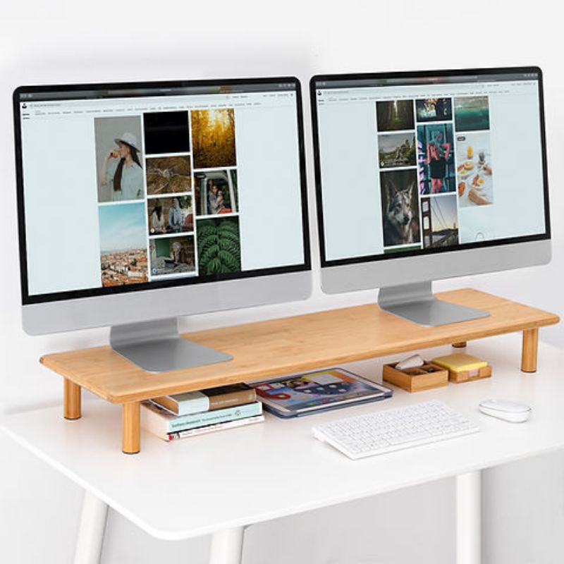 Jual Meja Monitor kaki Dowel bulat | Stand Monitor Minimalis Elegan ...