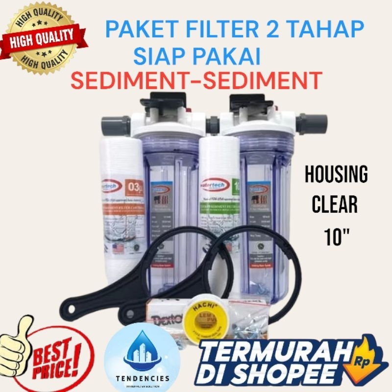 Jual PAKET FILTER AIR SUMUR ATAU PDAM 2 TAHAP FILTER / 2 HOUSING FILTER ...