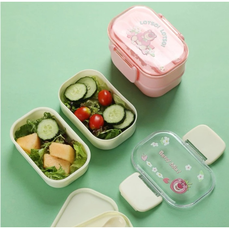 Jual COD Miniso Bali Disney Fruits Theme Lotso Small Square Food ...