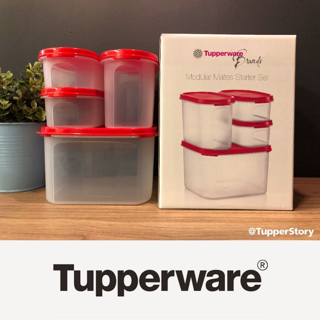 Jual Tupperware Modular Mates Oval Toples Gula Susu Kopi Kue Cemilan ...