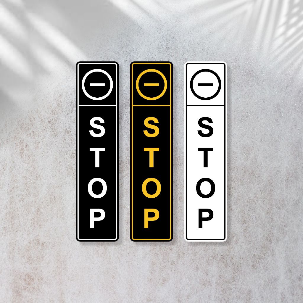 Jual Akrilik Sign PINTU STOP | Akrilik STOP PINTU RUSAK | Shopee Indonesia