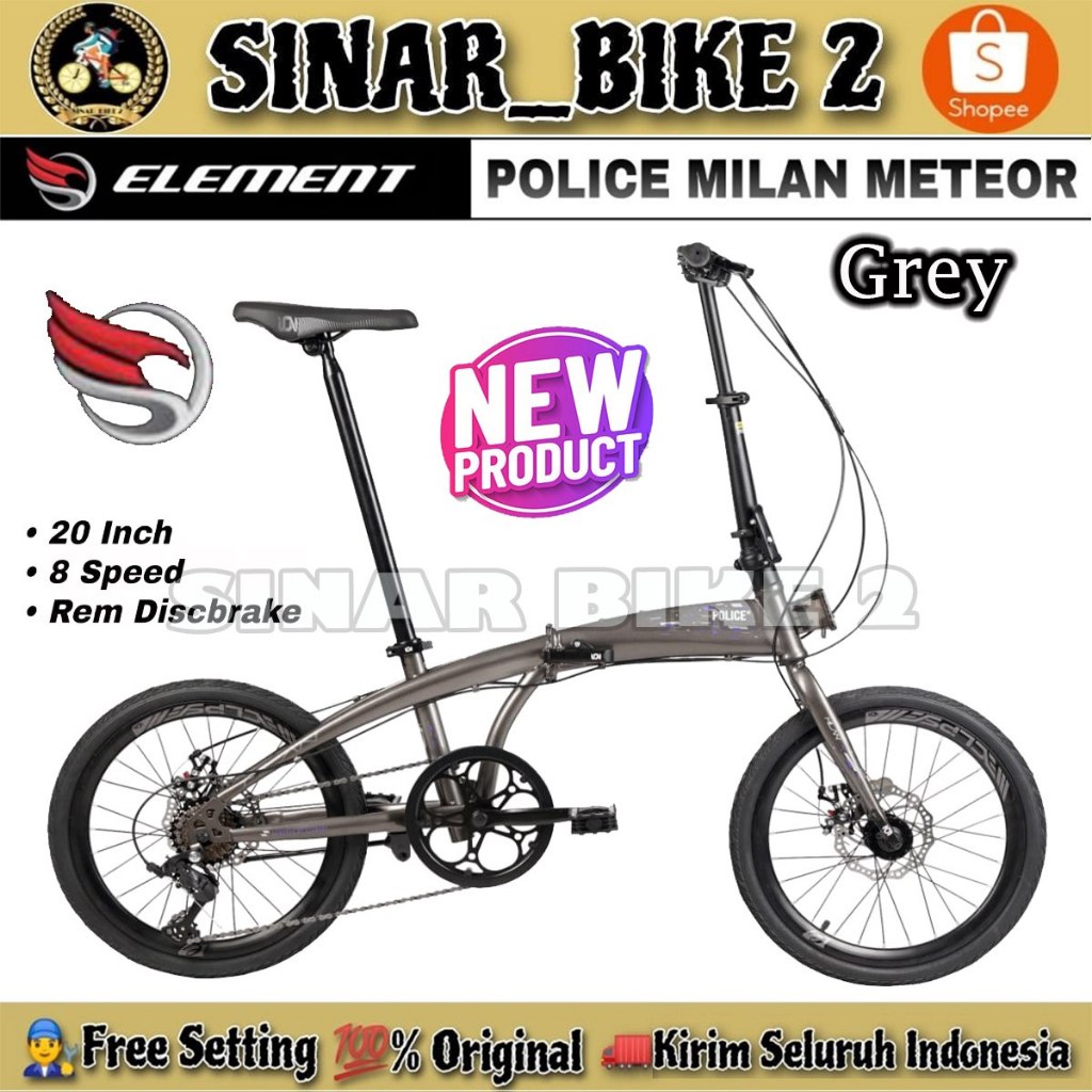 Jual Sepeda Lipat ELEMENT POLICE MILAN METEOR Ukuran 20 Inch 8 Speed ...