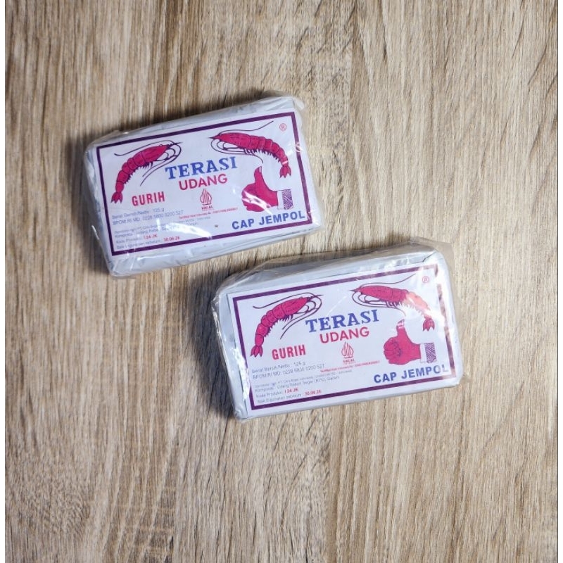 Jual Terasi Udang Cap Jempol Gurih Ukuran Sedang, Kemasan 125 Gram ...