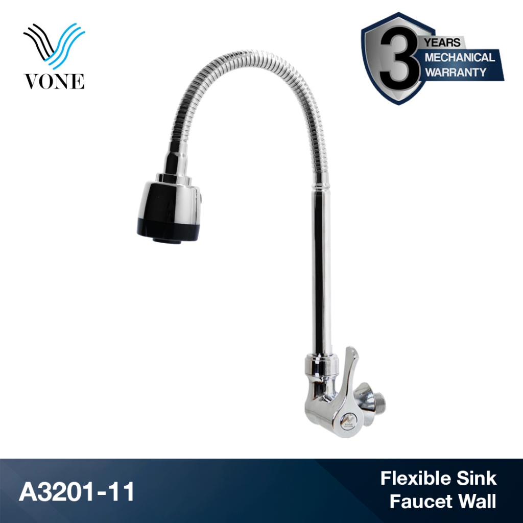 Jual VONE A3201-11 Keran Kran Air Angsa Sink Fleksibel Tembok Dapur ...