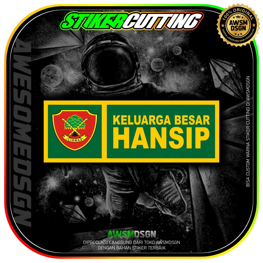 Jual stiker cutting print cut keluarga besar hansip | Shopee Indonesia