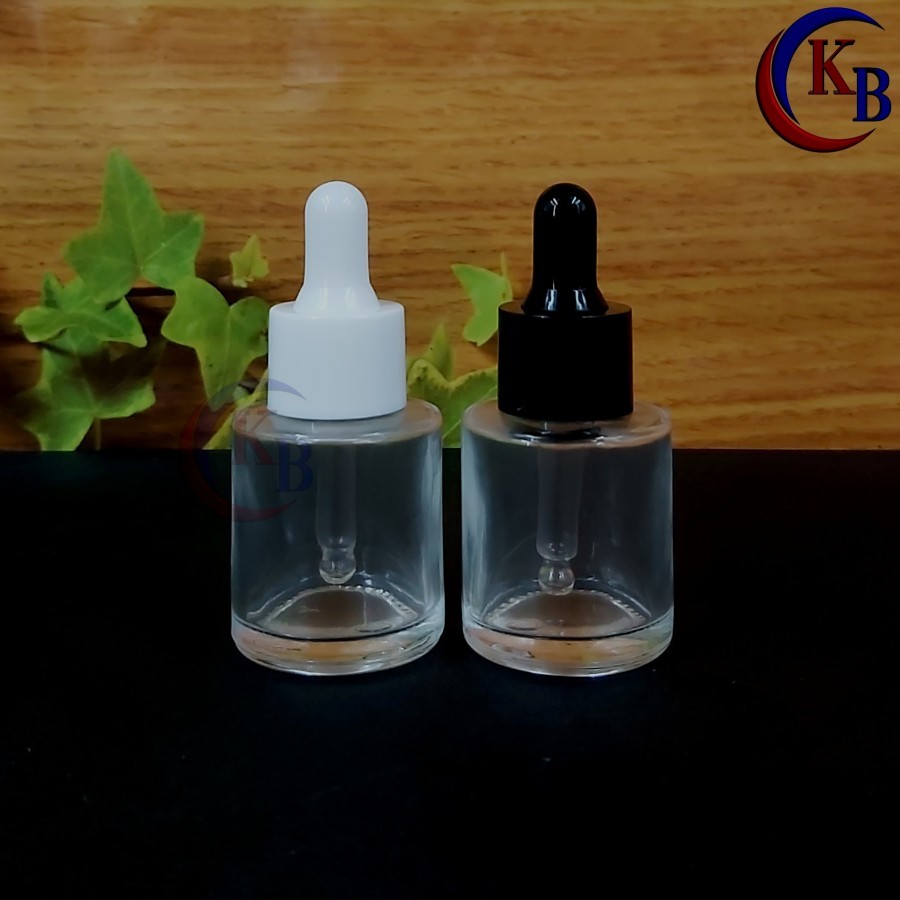 Jual BOTOL KACA PIPET 20 ML SERUM TETES SMOOTH / BOTOL KACA CLEAR BAHU ...
