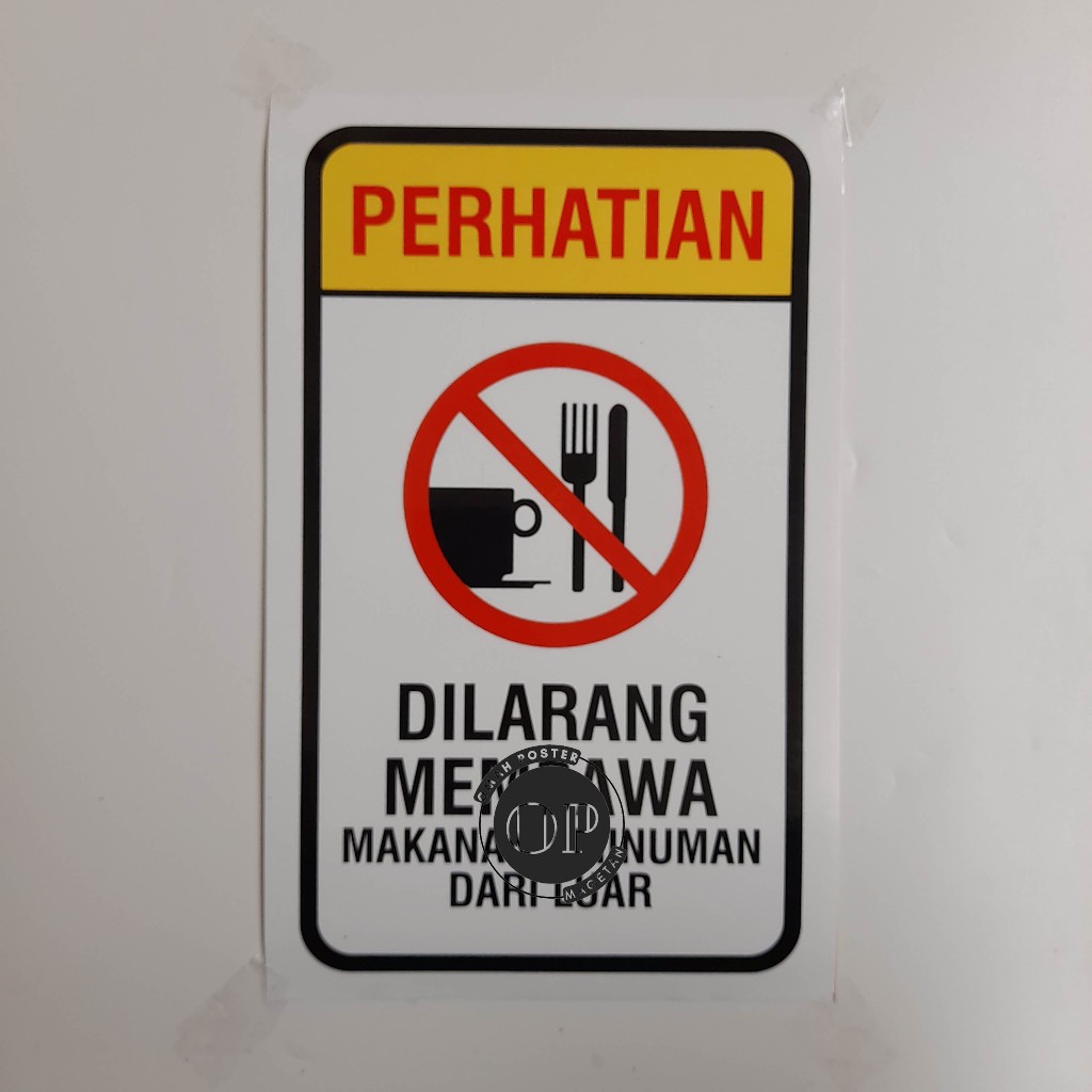 Jual Stiker Dilarang Membawa Makanan dan Minuman Dari Luar - Stiker ... Jual Stiker Dilarang Membawa Makanan dan Minuman Dari Luar - Stiker ...