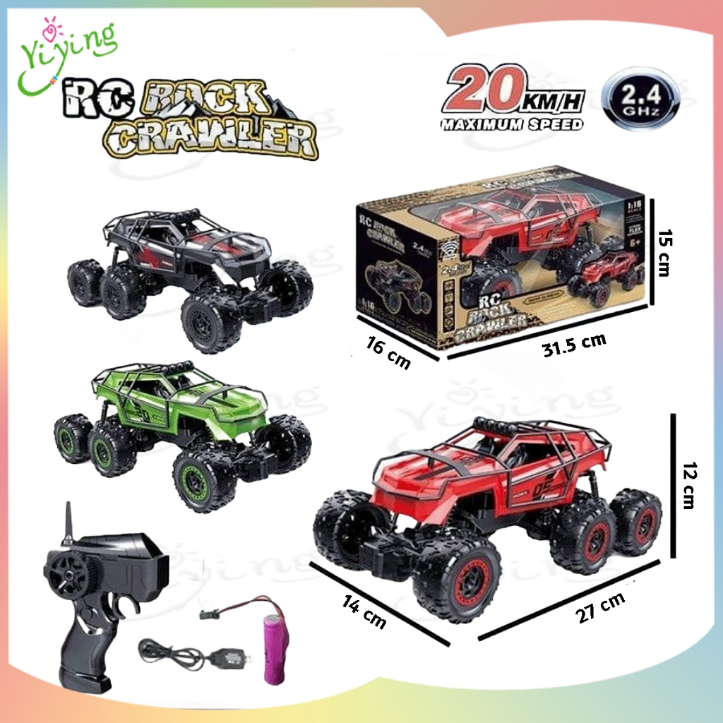 Jual Mobil Remote Kontrol RC rock crawler 6 roda 4wd 2.4GHZ/ Mobil RC ...