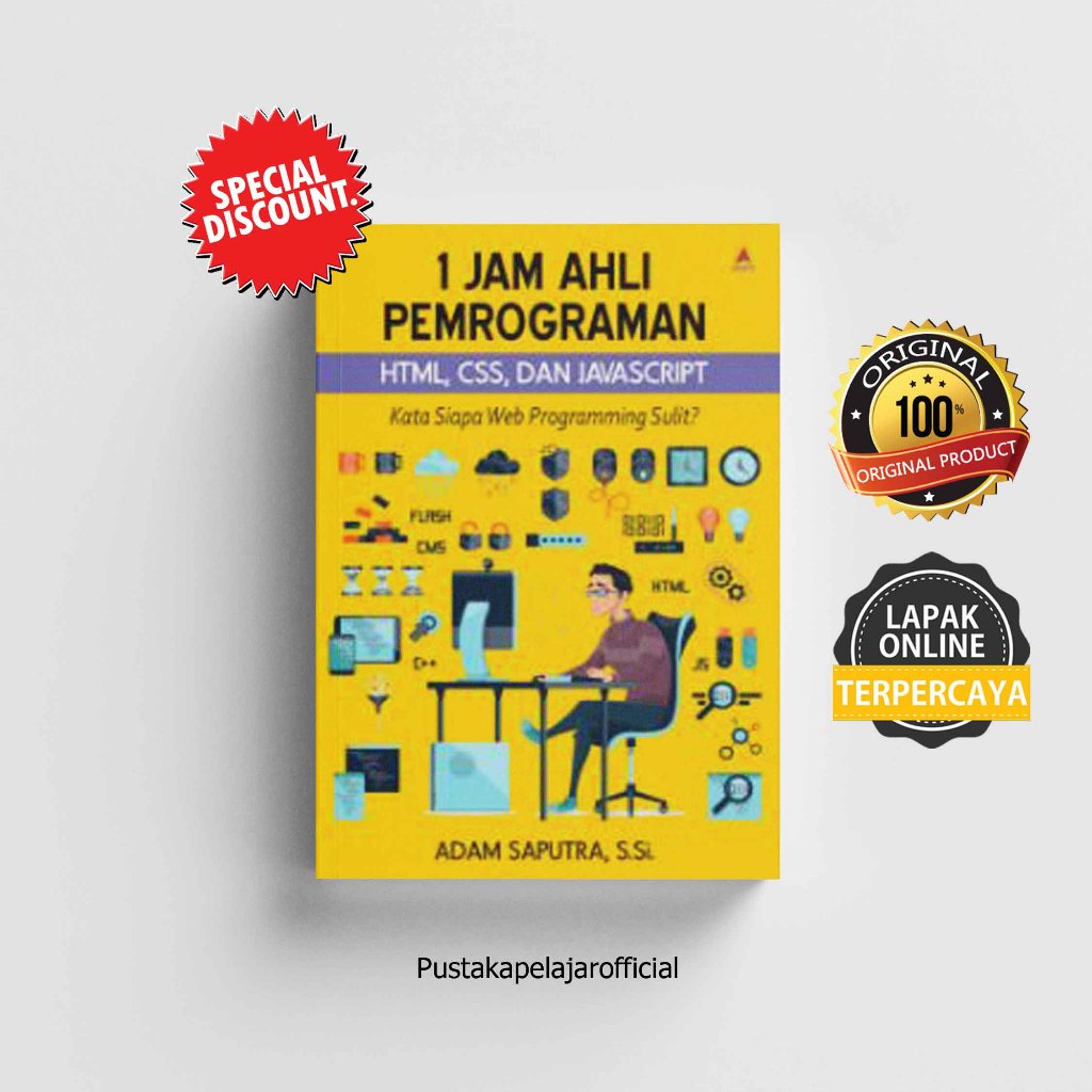 Jual Buku Original 1 Jam Ahli Pemrograman Html Css Dan Javascript Kata Siapa Web Programming