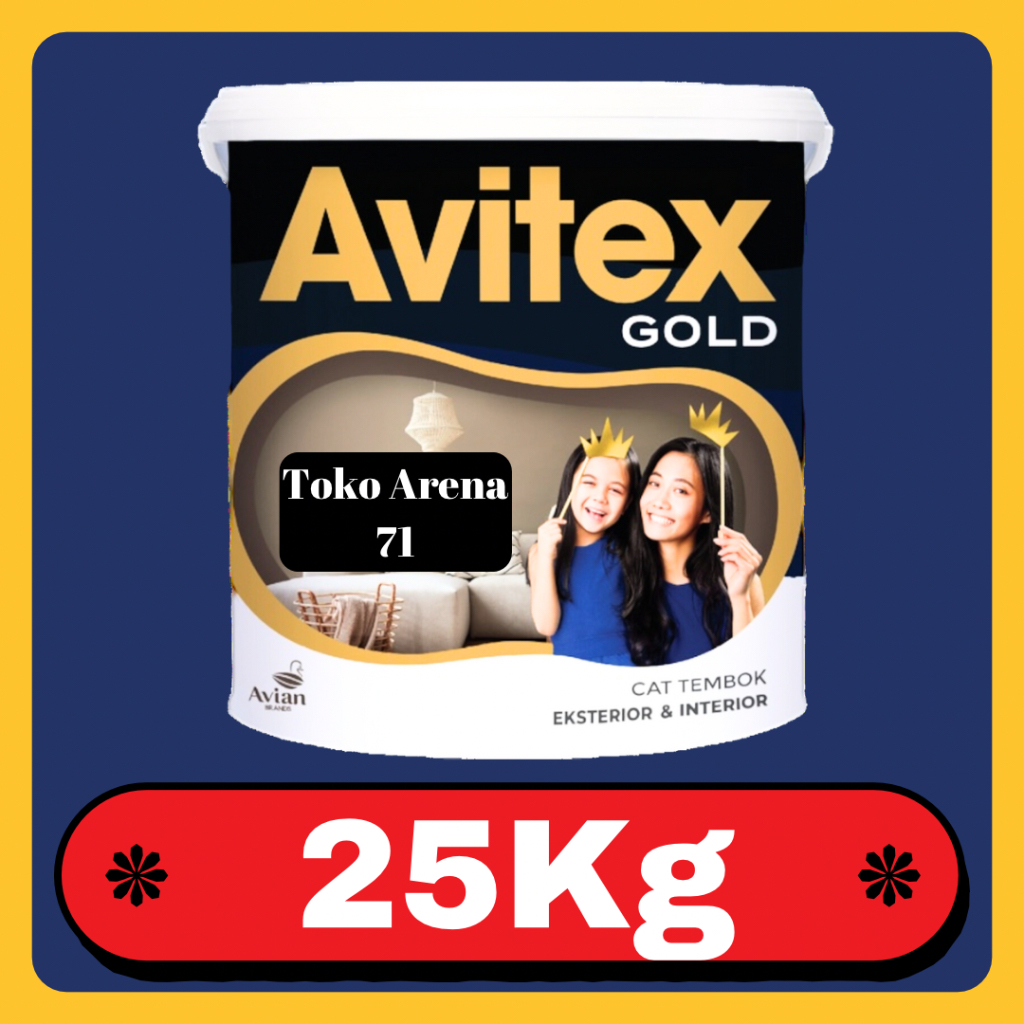 Jual CAT TEMBOK AVITEX GOLD INTERIOR & EXTERIOR 25Kg 25 Kg | Shopee ...