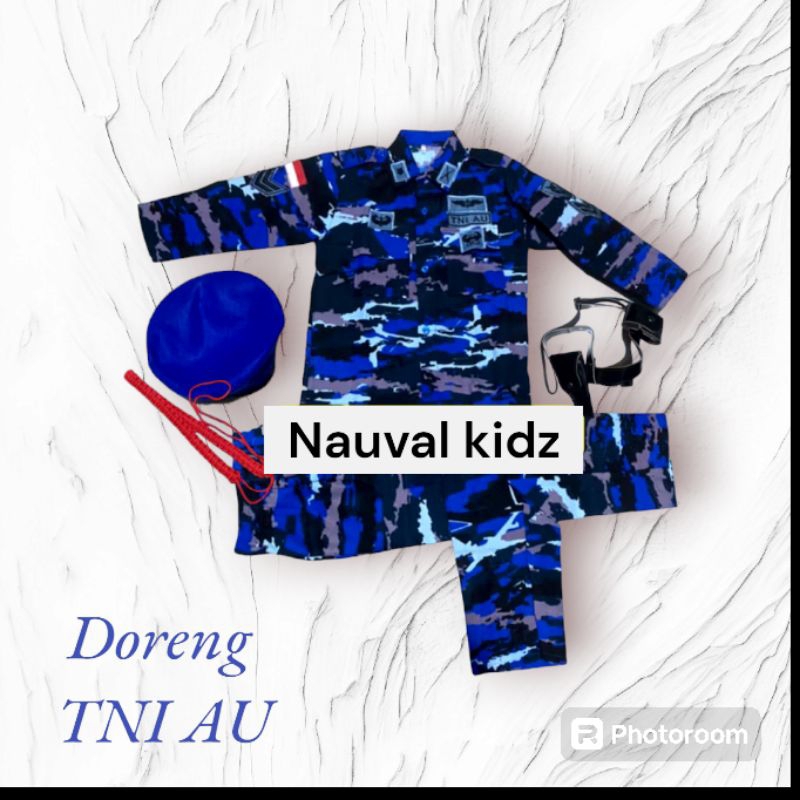 Jual Baju kostum profesi loreng TNI - AU Auri anak / kostum karnaval ...