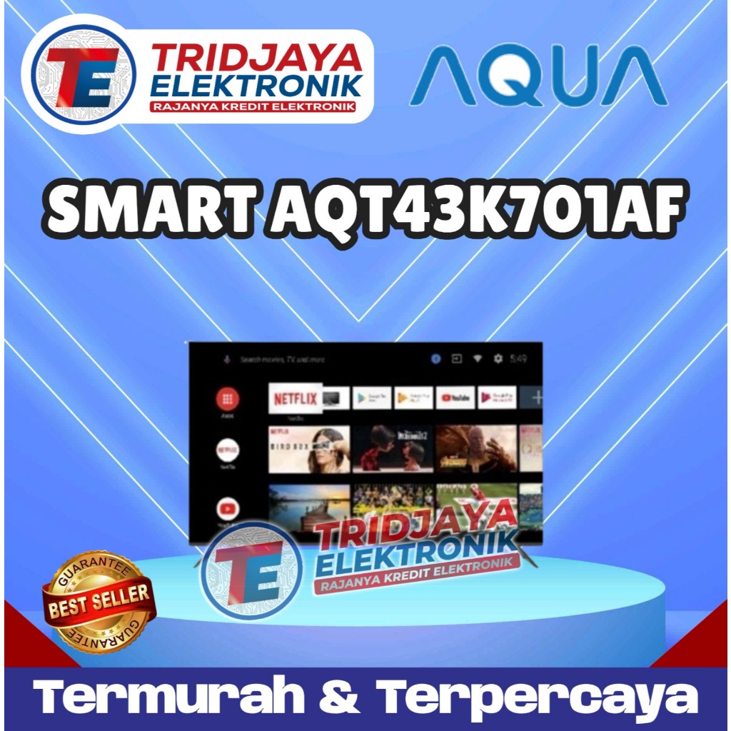 Jual TV AQUA 43 inch android Smart TV AQT43K701AF murah garansi resmi ...
