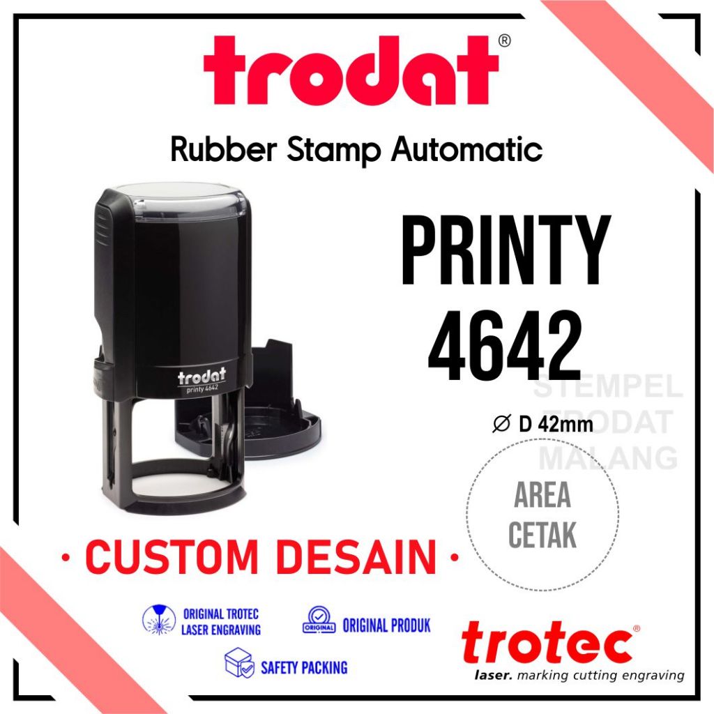 Jual Stempel TRODAT 4642 (Diameter 40mm) Stempel Warna Otomatis ...