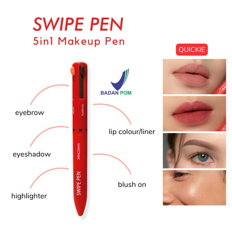 Jual Skin Comma Swipe Pen 5in1 Makeup Pen | Shopee Indonesia