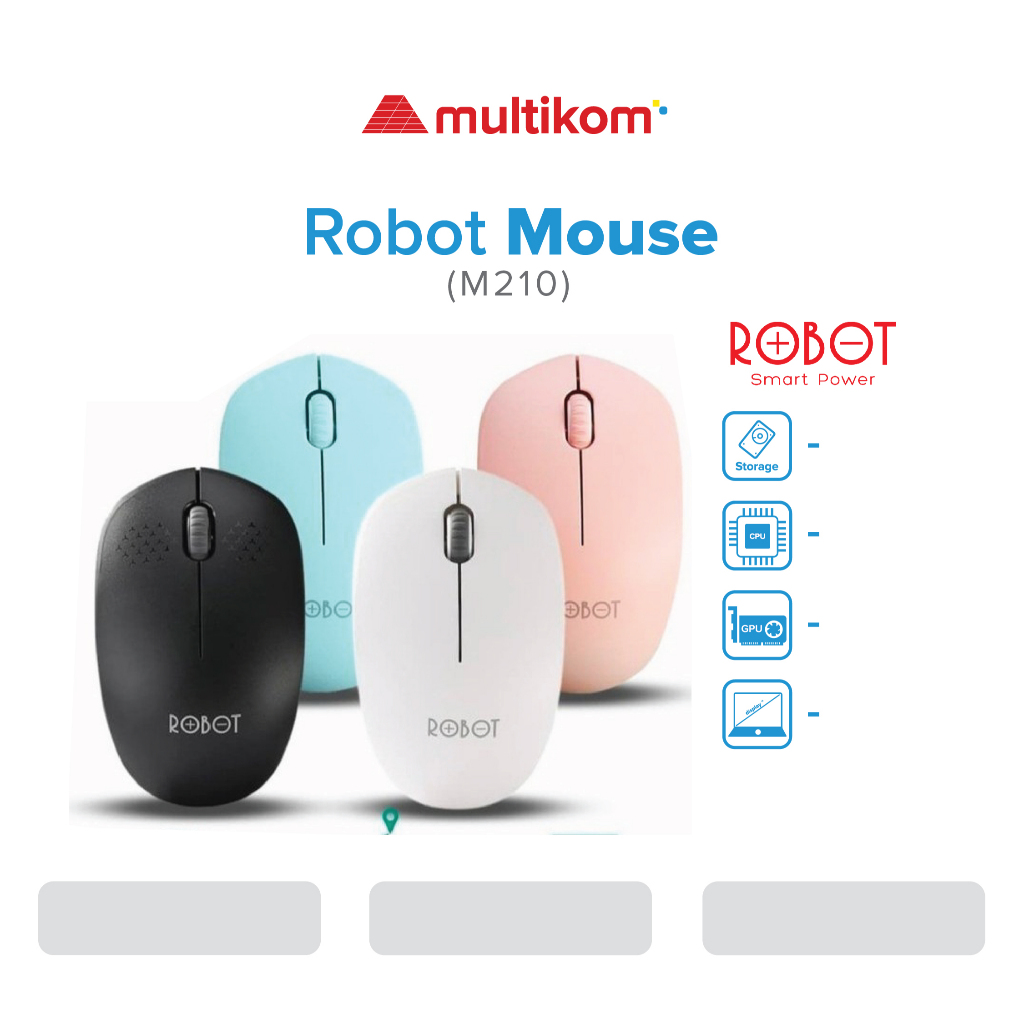 Jual MOUSE WIRELESS Robot M210 2.4Ghz Optical USB Bluetooth Mouse ...