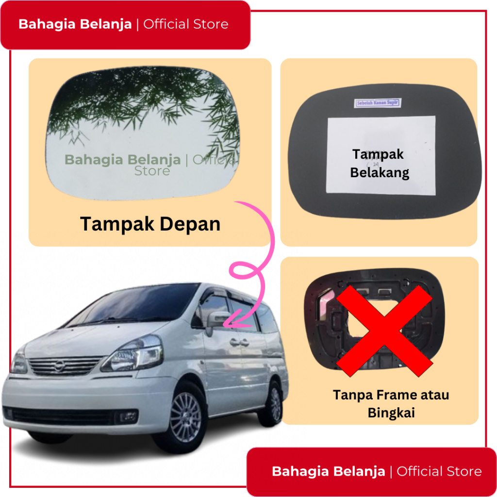 Jual Kaca spion Nissan Serena C.24 kanan atau kiri | Shopee Indonesia
