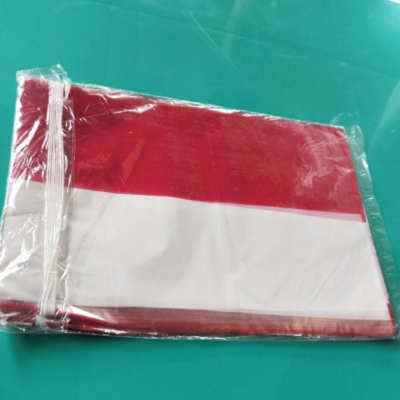 Jual Bendera plastik bertali 40 Lembar merah putih | Shopee Indonesia