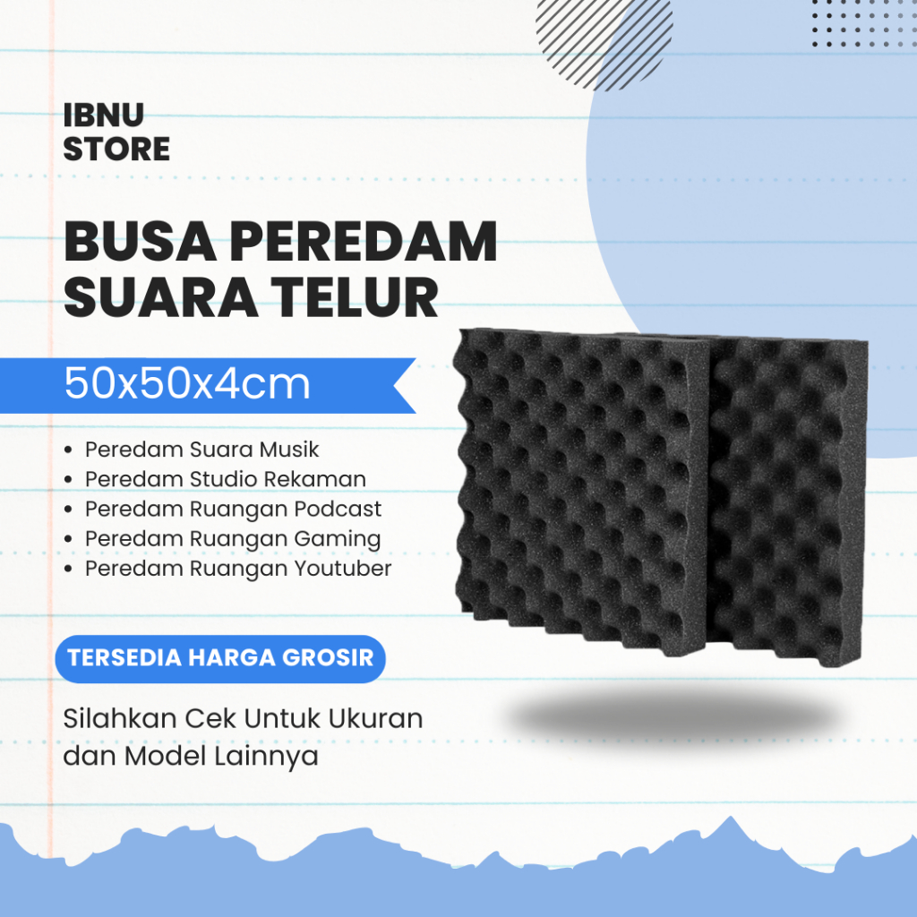 Jual Busa Telur, Busa Peredam Suara, Busa Serbaguna uk. 50x50x3,7 cm ...