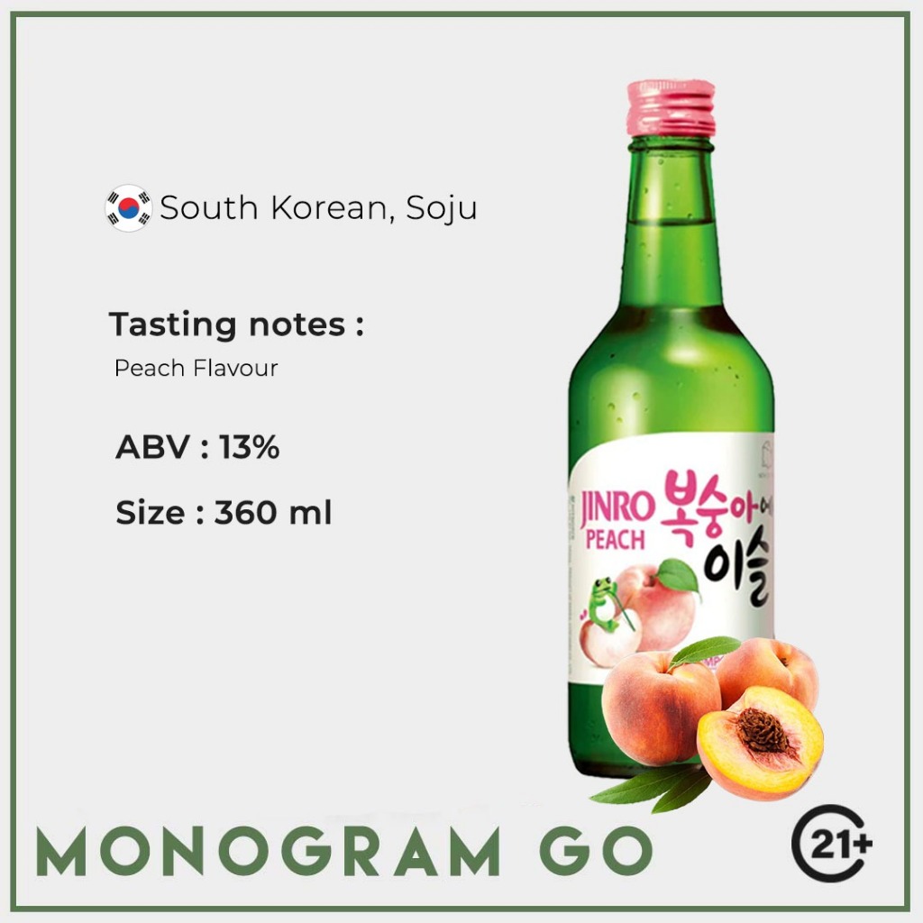 Jual Jinro Chamisul Peach 360ml | Shopee Indonesia