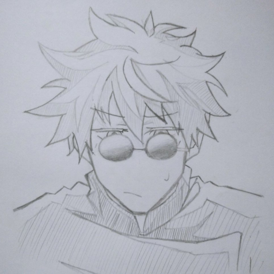 Jual SKETSA ANIME - Gojo Satoru Jujutsu Kaisen ukuran A4 | Shopee Indonesia