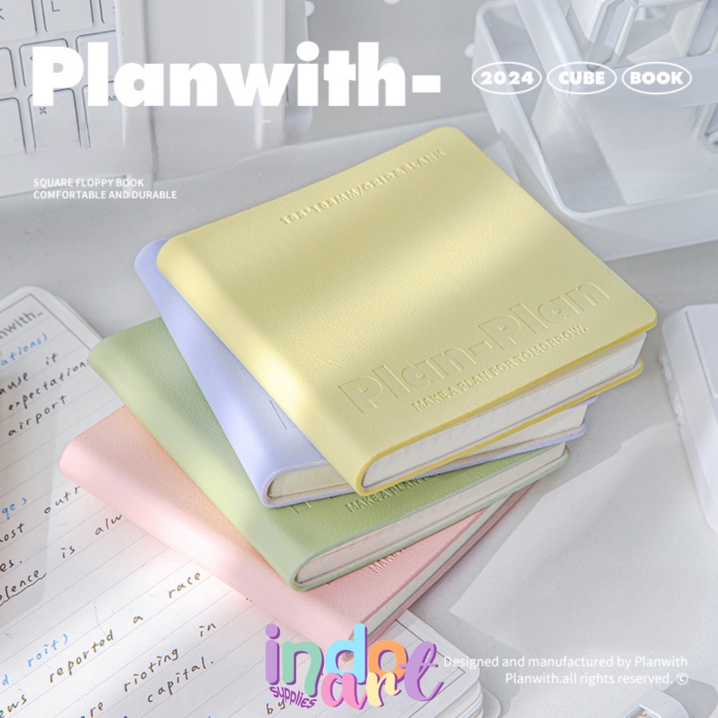 Jual (IAS) PlanWith Planner Book Diary Grid Plain Paper Buku Cube ...