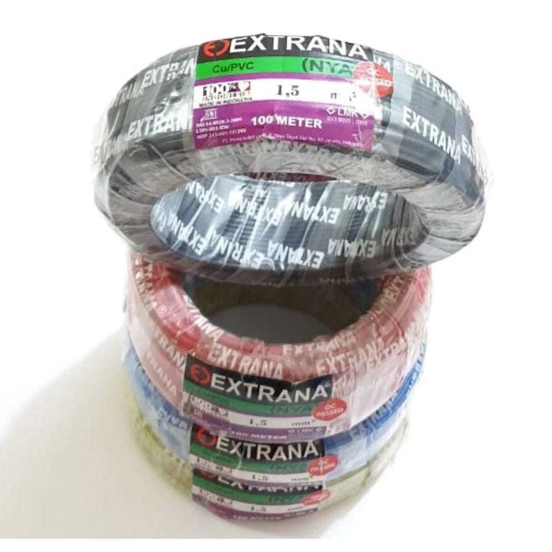 Jual PROMO.KABEL LISTRIK MEREK EXTRANA NYA1×1,5 100M/METER(KAWAT ...