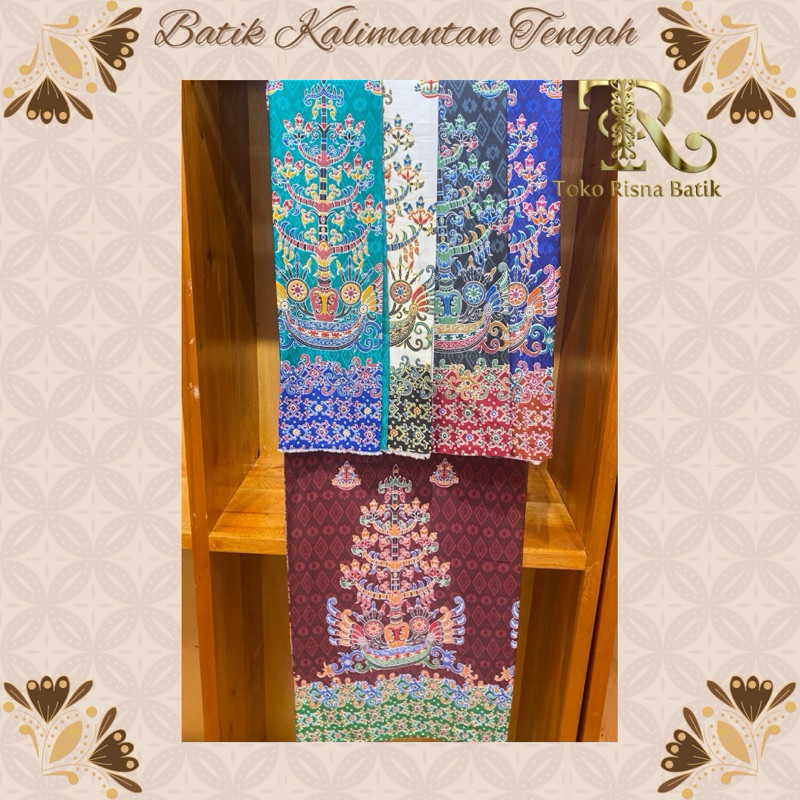 Jual Kain Batik Khas Kalteng bahan Semi Sutera (harga per setengah meter) | Shopee Indonesia