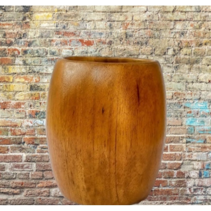 Jual cangkir/gelas/mug model cembung dari kayu jati asli food grade ...