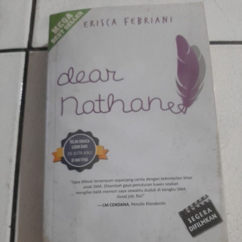 Jual dear nathan by erisca febriani (novel bekas, kolpri, ori) | Shopee Indonesia