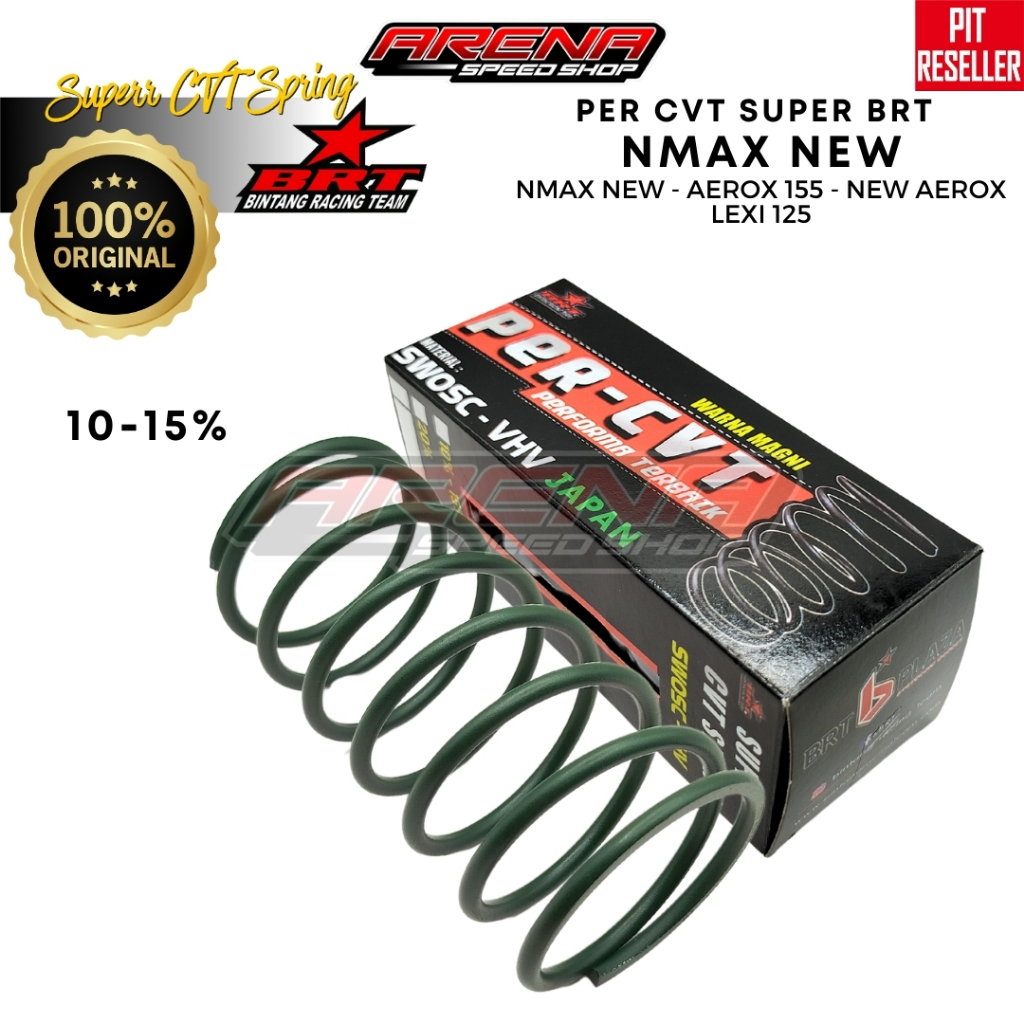 Jual BRT Super CVT Spring 10-15% Nmax New - Per CVT Hijau New Aerox 155 ...