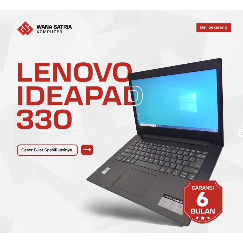 Jual LAPTOP BEKAS LENOVO IDEAPAD 330 / WANA SATRIA KOMPUTER | Shopee ...