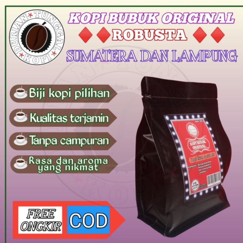 Jual Bubuk kopi robusta original/ kopi robusta lampung /bubuk kopi ...