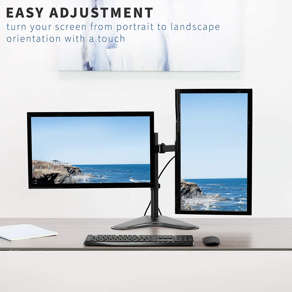 Jual Bracket Monitor Table Mount Dual Arm 1.0 VESA 100 x 100 17-32 Inch ...