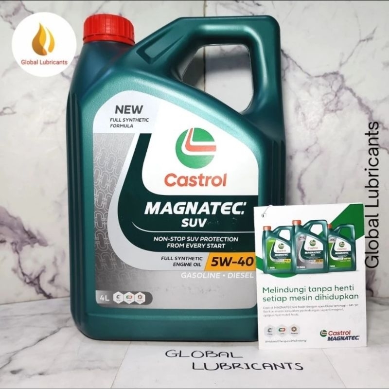 Jual NEW! API SP Castrol Magnatec SUV 5W-40 4 Liter (Oli Fully ...
