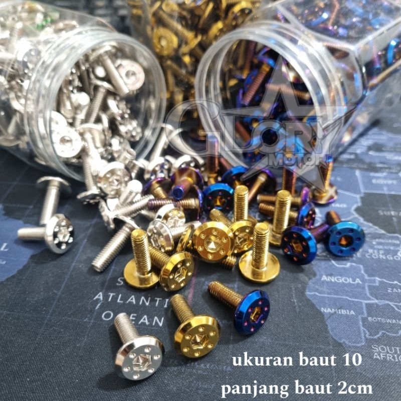 Jual baut disc / baut cakram motor [ baut 10 ] panjang [ 2cm ]. ADV ...