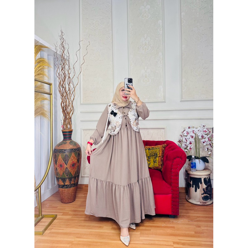 Jual ZALFA GAMIS krinkel premium super mayung mewah | Shopee Indonesia