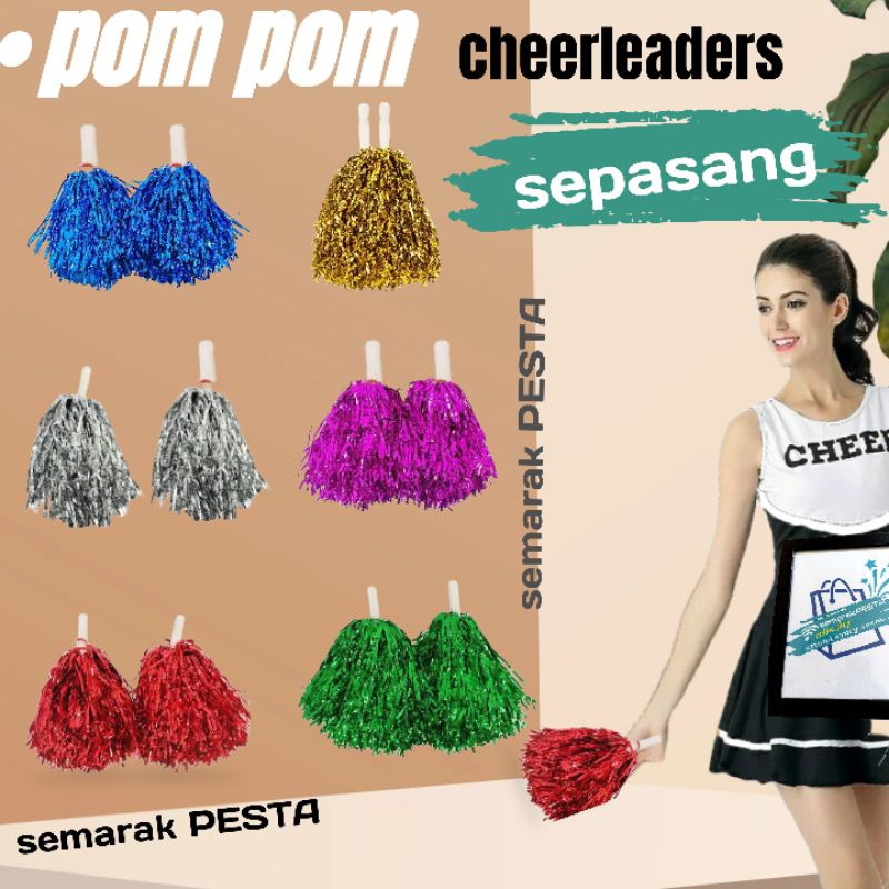 Jual (2 pics/sepasang) pom pom cherleaders,pom pom menari, alat tari ...