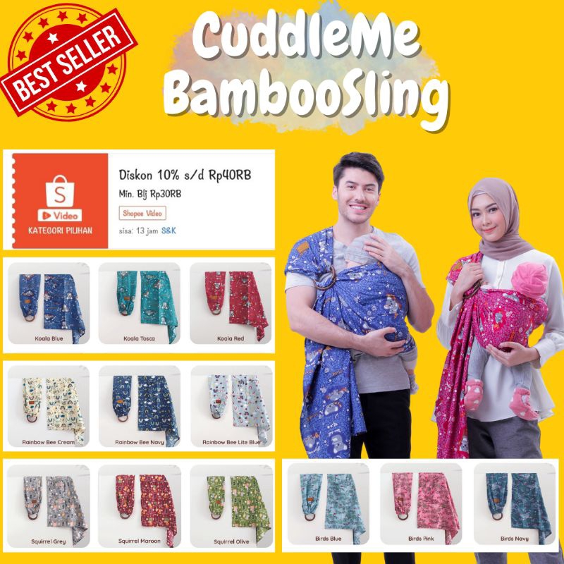 Jual ORI Cuddle Me | CuddleMe Bamboosling Gendongan Bayi Ring Tanpa ...