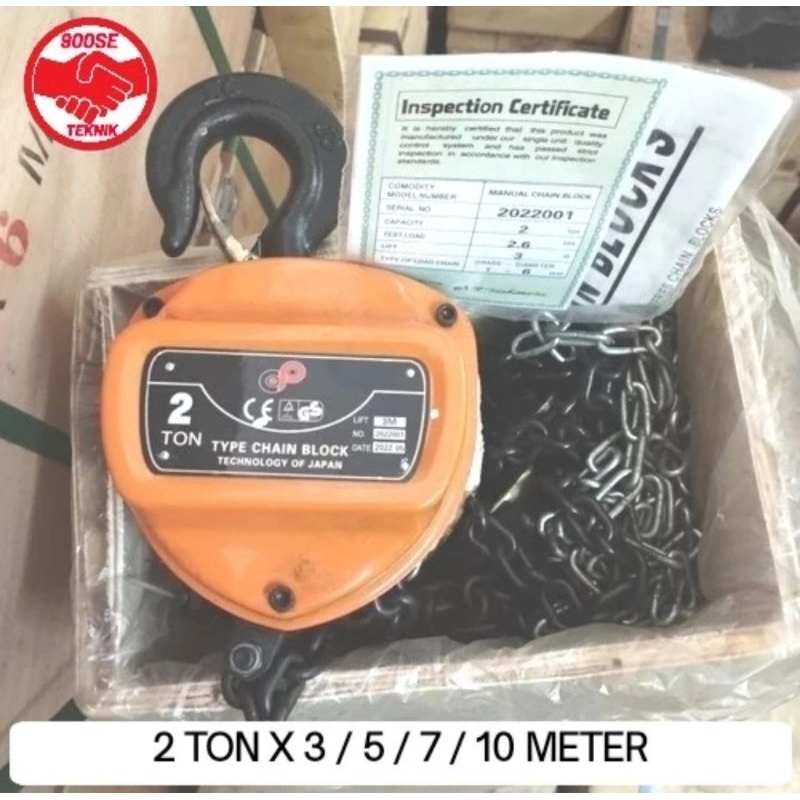 Jual Chain Block 2 Ton x 3 7 5 10 Meter | Takel Katrol Kerekan | Takel Hand Chain Hoist | Shopee ...