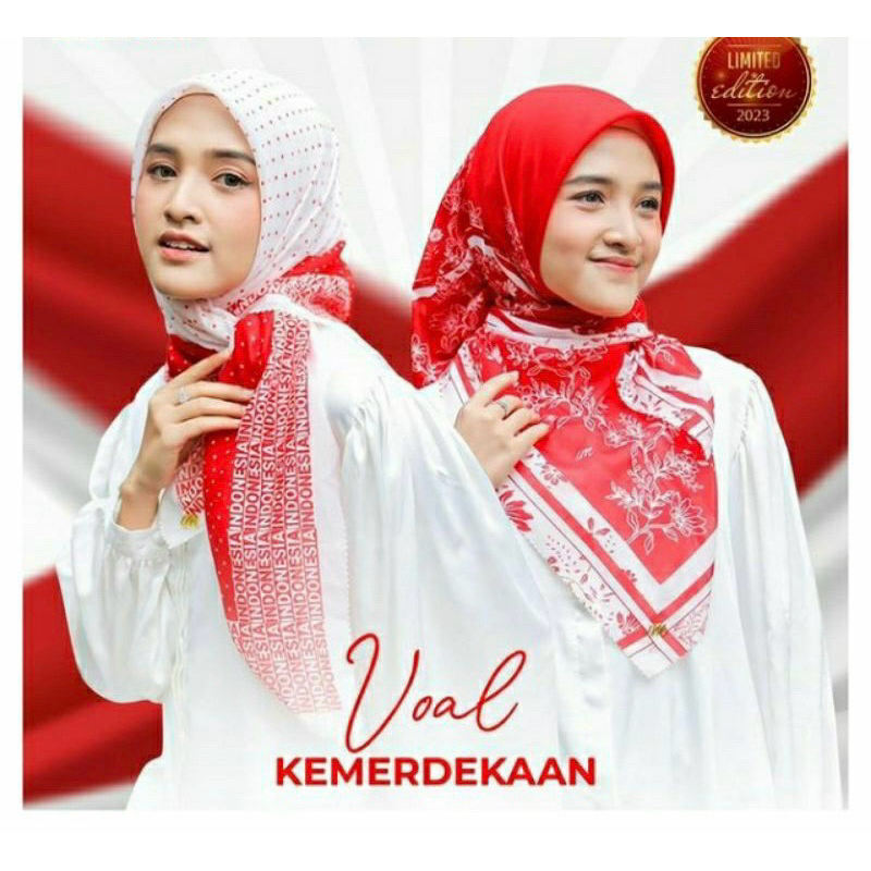 Jual Meyka Scarves Hijab Kemerdekaan / Voal Sublime Digital Printing ...